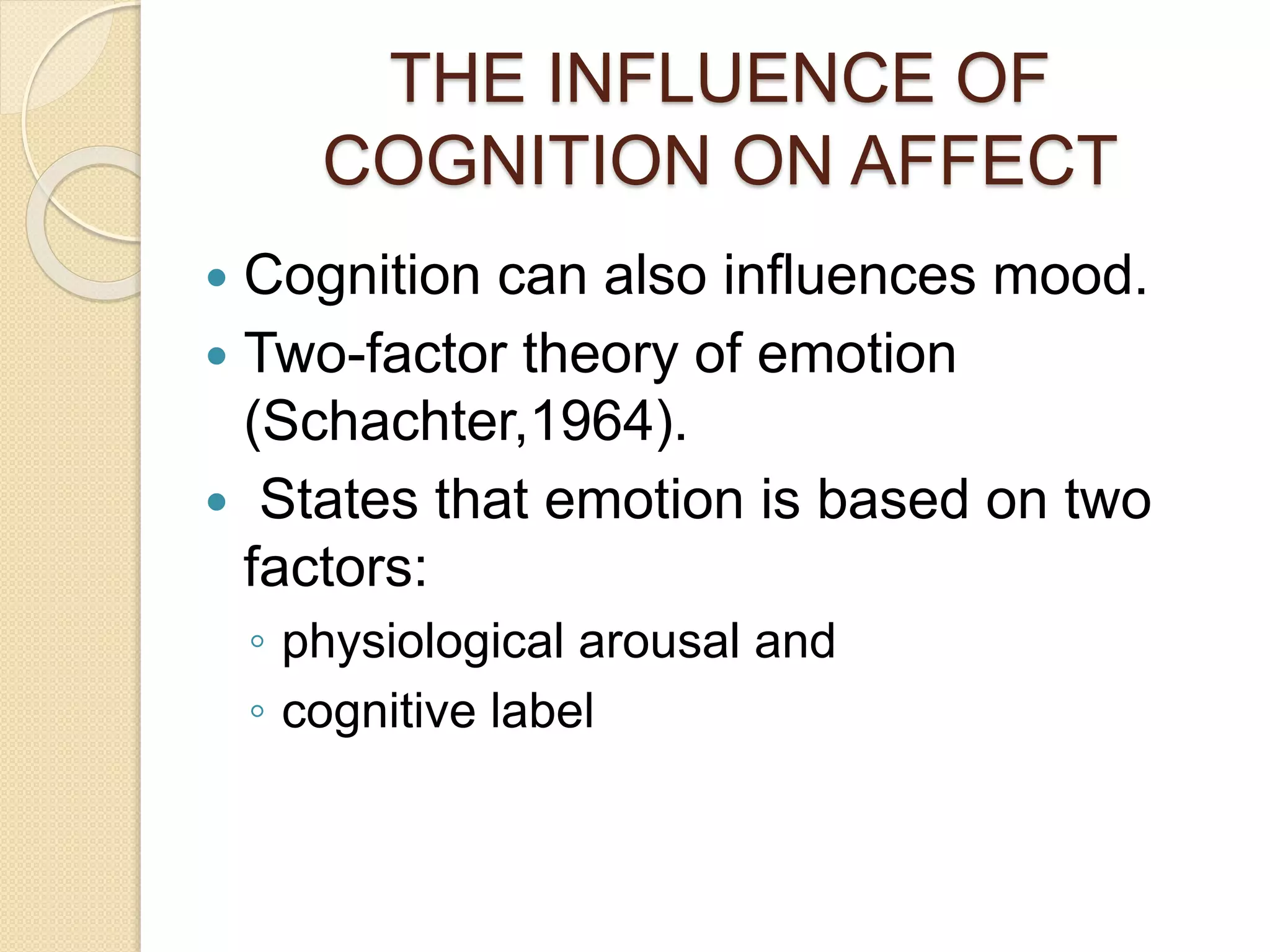 Affect and cognition | PPTX