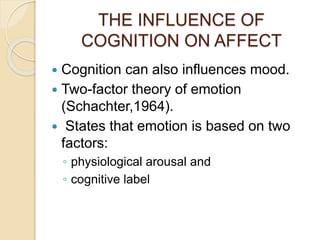 Affect and cognition | PPTX