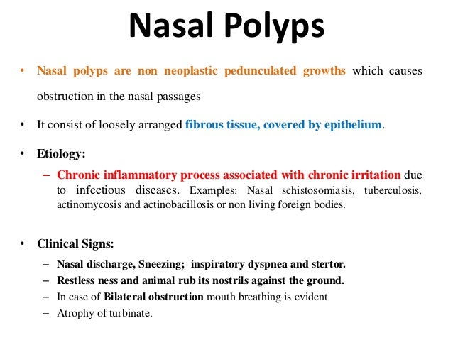 Affection and treatment of nose