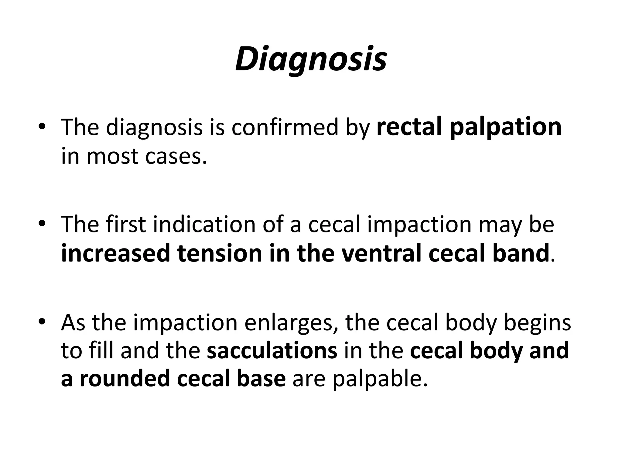 Affections of cecum, colon & rectum (Veterinary) | PPTX