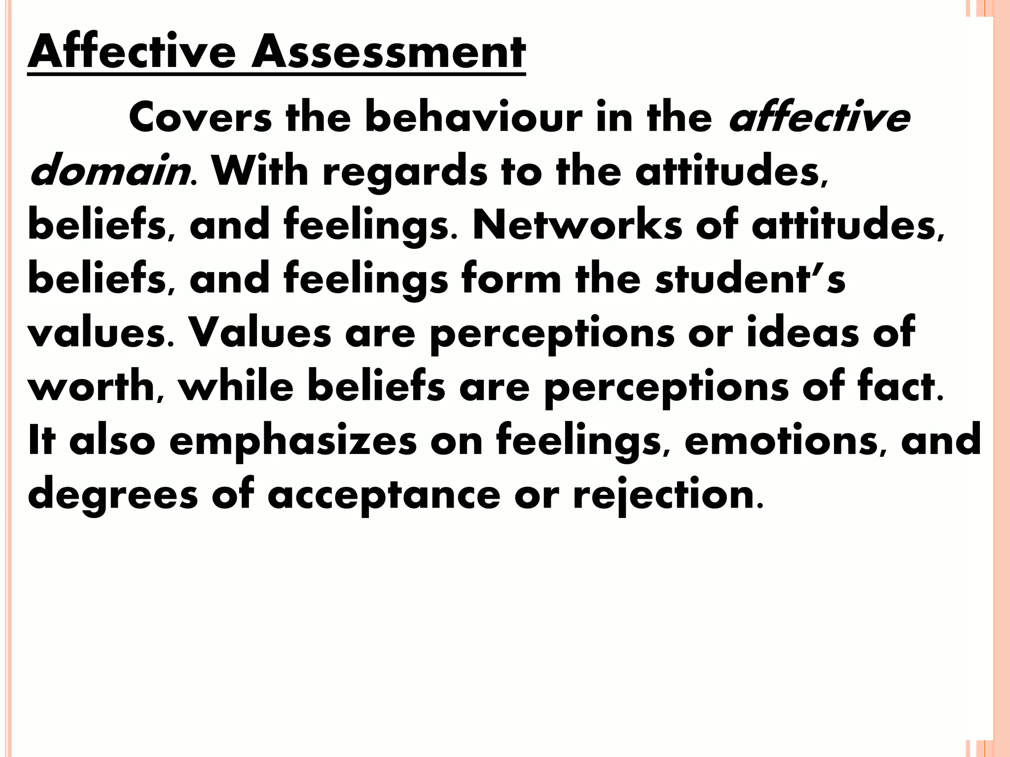 Affective assessment | PPTX