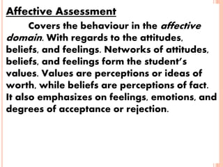 Affective assessment | PPTX
