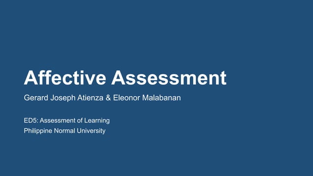 Affective Assessment | PPTX