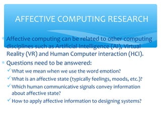 Affective computing | PPT