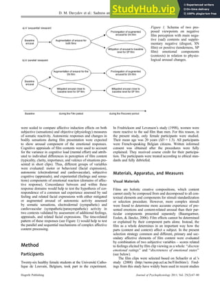Affective Context Of Sadness And Physiological Response Patterns | PDF
