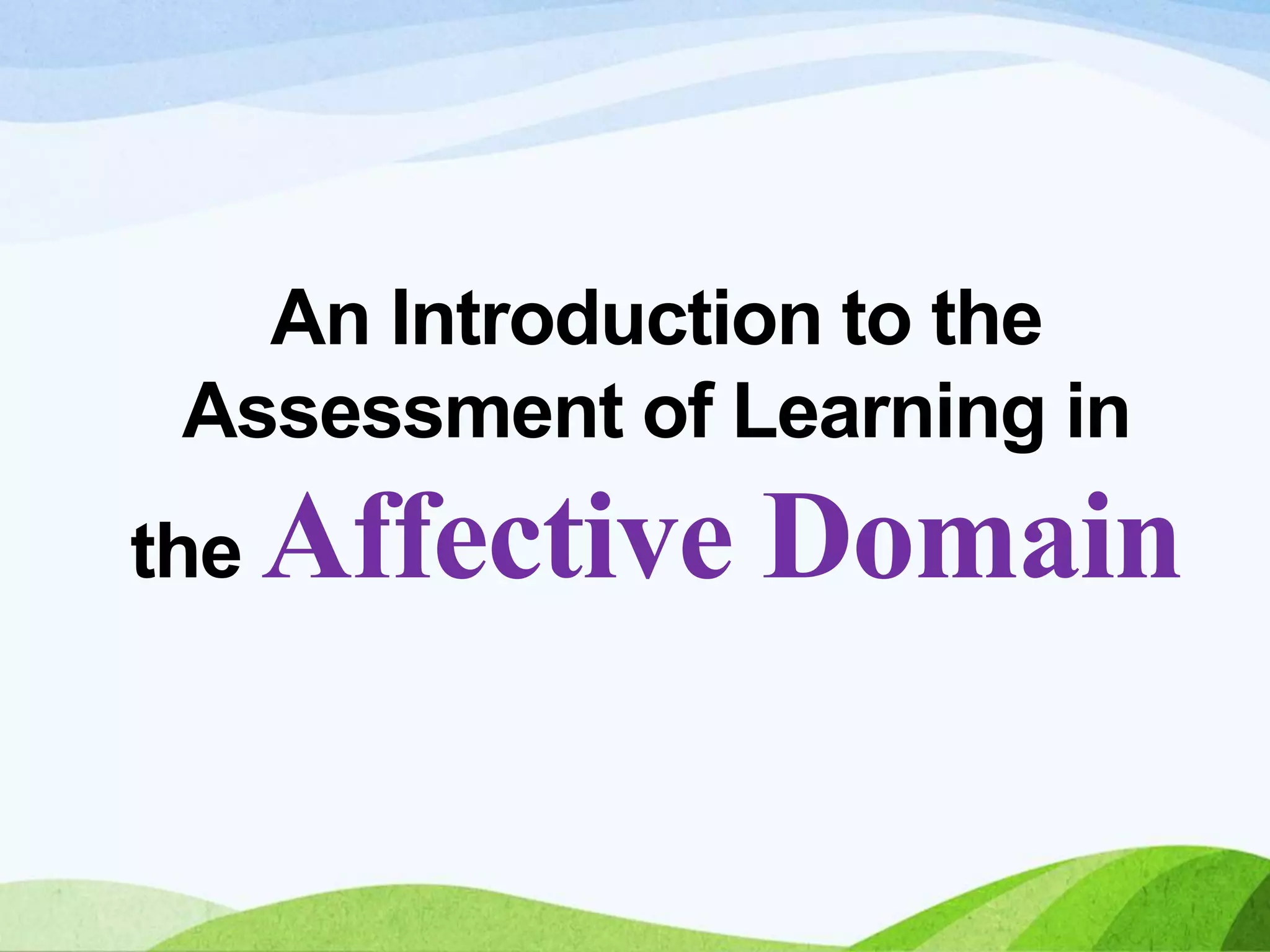 Affective domain | PPTX