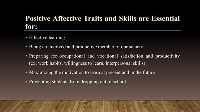 Affective Learning Competencies | PPTX | Educational Assessment | Education