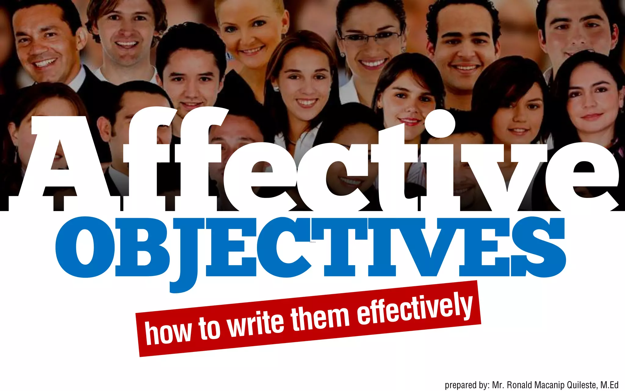 Writing Instructional Objectives in the Affective Domain | PDF