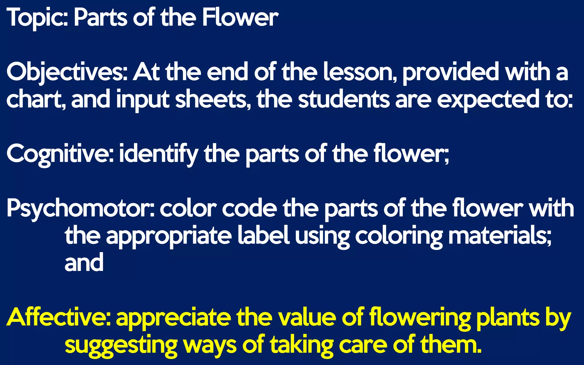 Writing Instructional Objectives in the Affective Domain | PDF