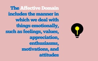 Writing Instructional Objectives in the Affective Domain | PDF