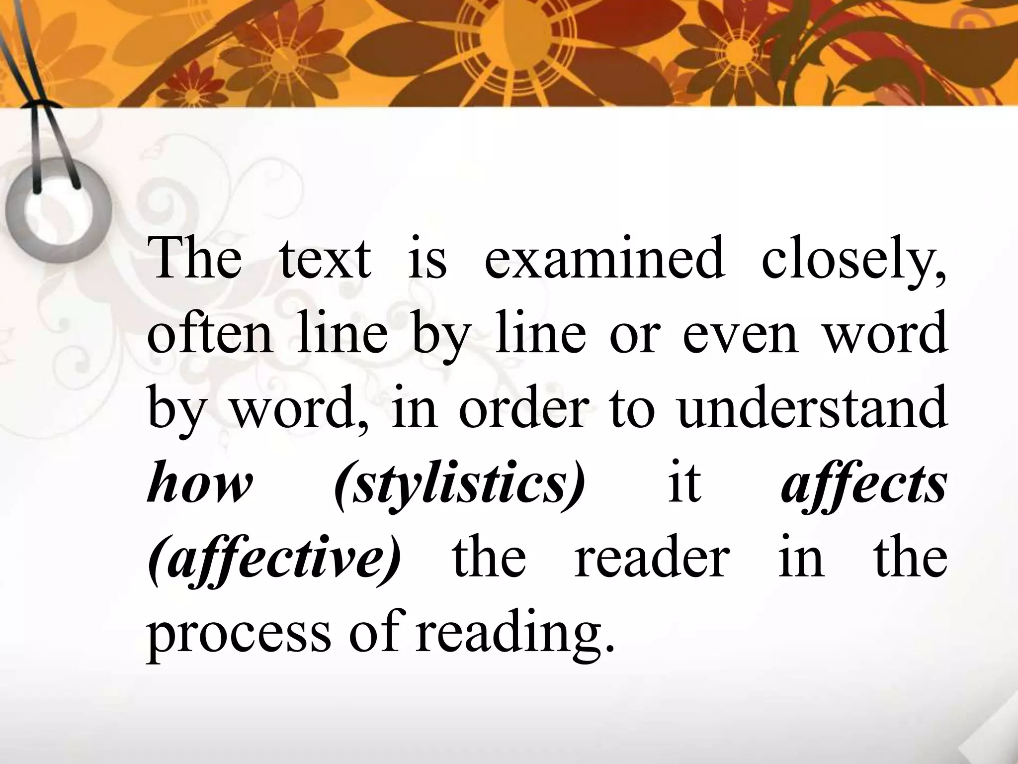 Affective stylistics | PPTX