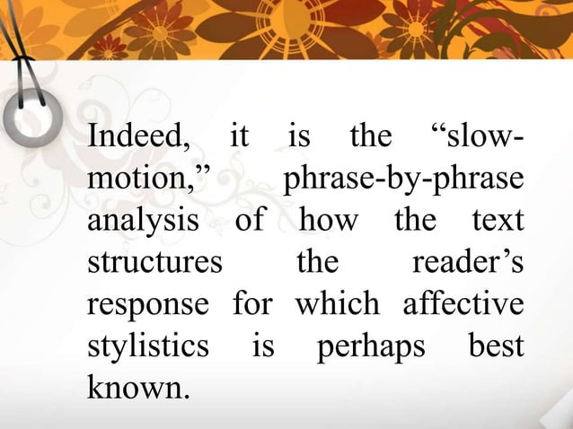 Affective stylistics | PPTX | Fiction | Books and Literature