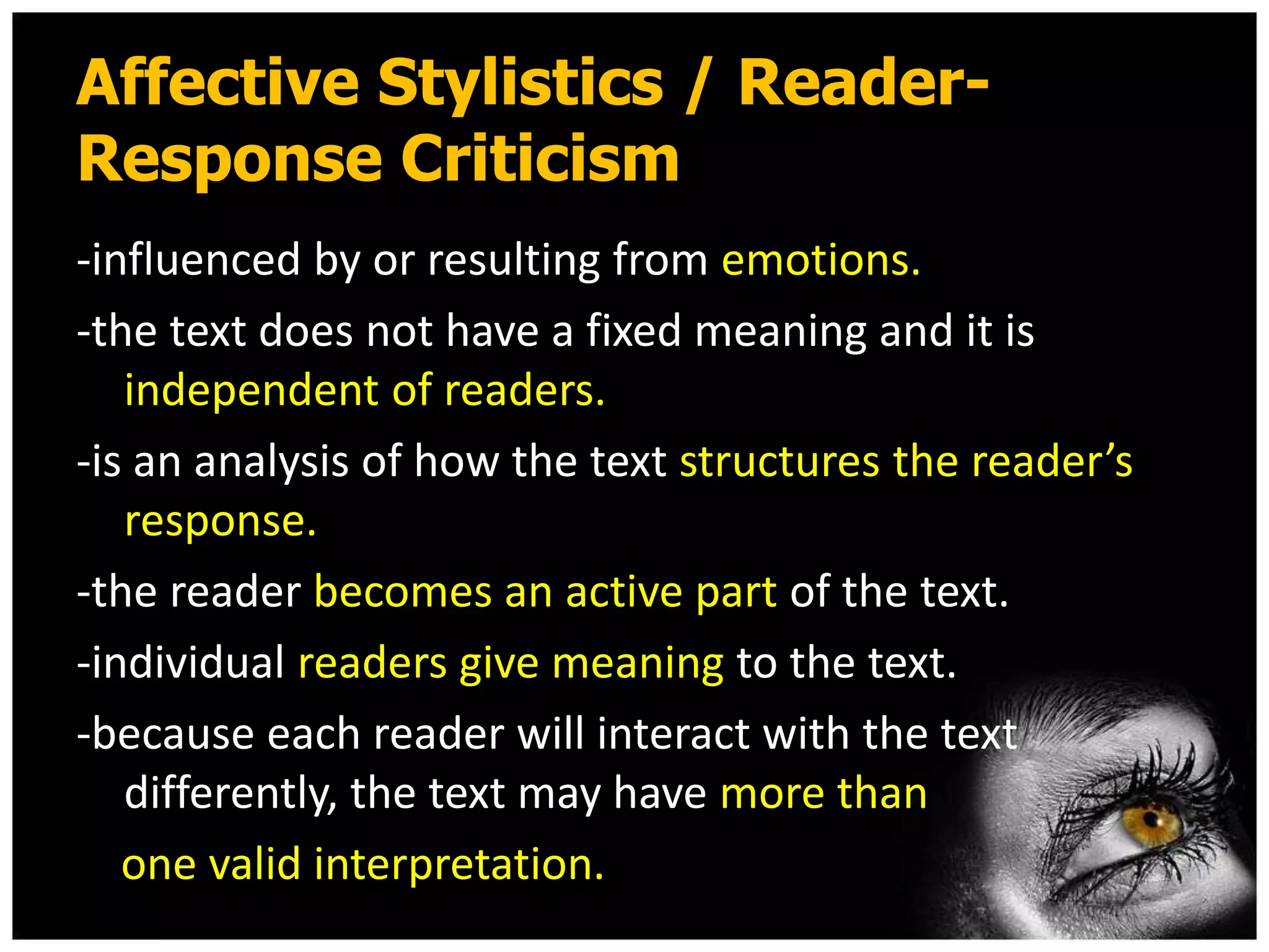 AFFECTIVE STYLISTICS by Junnie Salud | PPTX