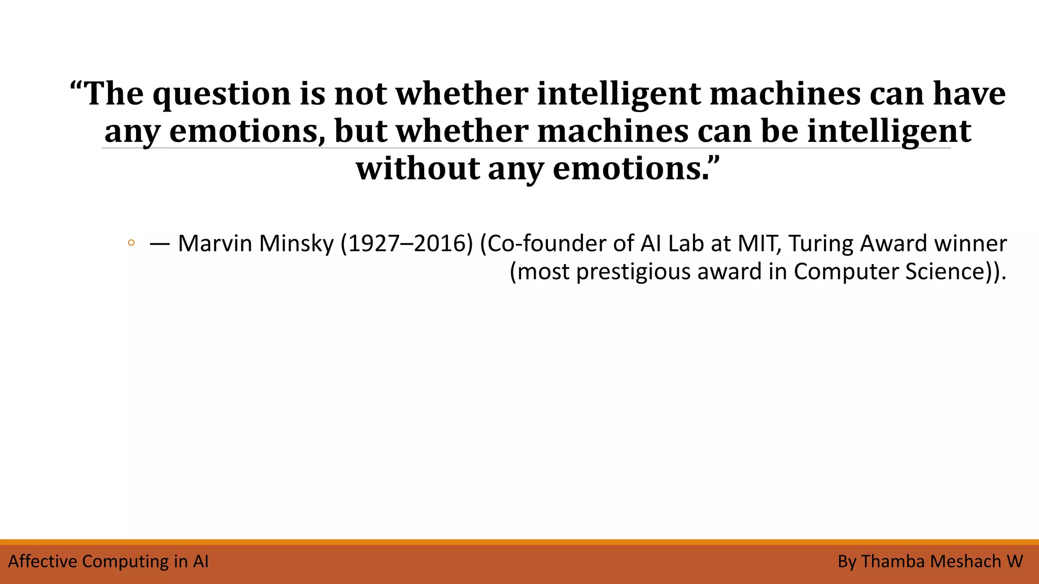 Affect Computing in AI | PPTX