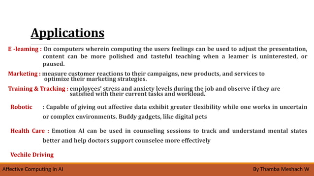 Affect Computing in AI | PPTX