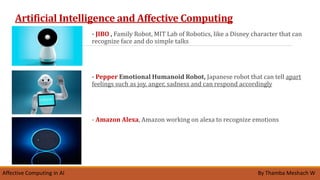 Affect Computing in AI | PPTX