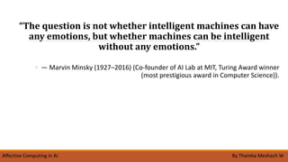 Affect Computing in AI | PPTX