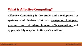 Affect Computing in AI | PPTX