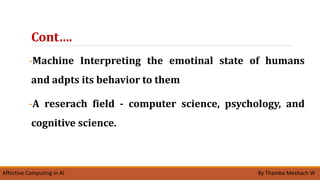 Affect Computing in AI | PPTX