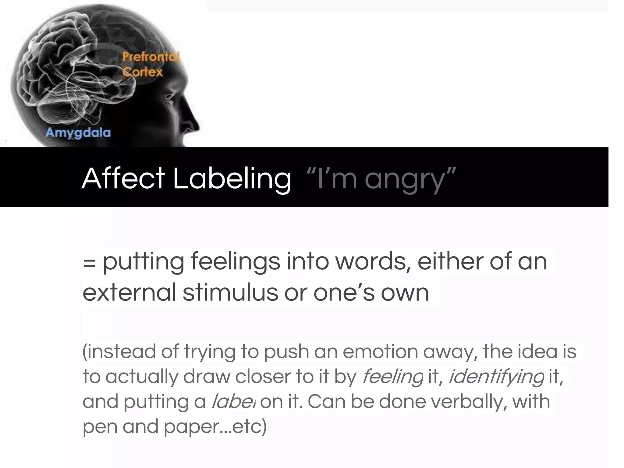 Affect labeling | PPTX