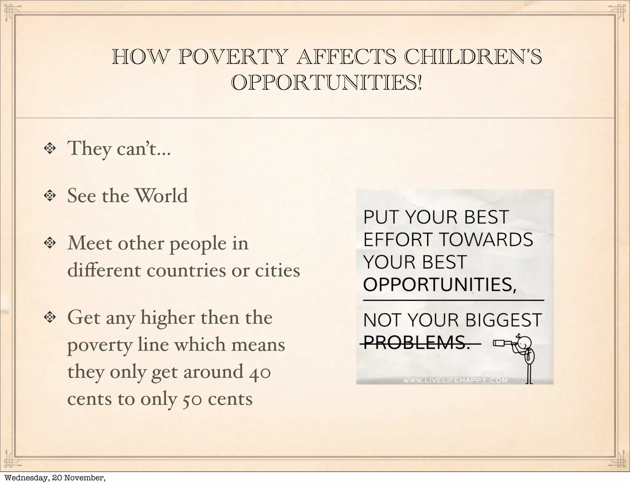 Affects from poverty on children | PPT