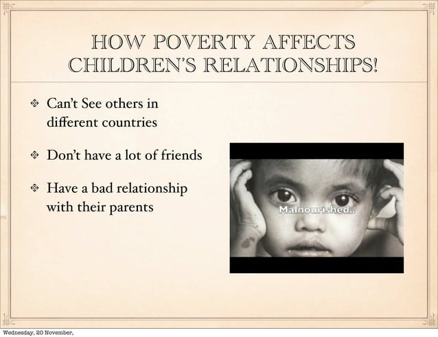 Affects from poverty on children | PPT