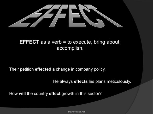 Affect v. Effect | PPTX