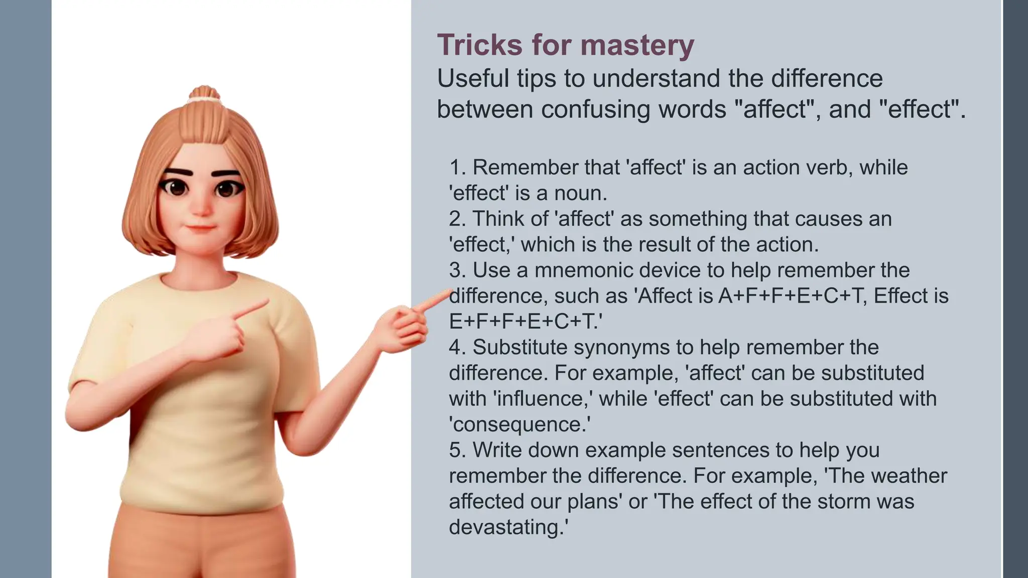 Affect vs Effect is a lesson material in English language | PPTX
