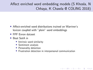 Affect Enriched Word Embeddings for News IR | PDF