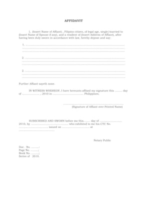Affidavit | PDF