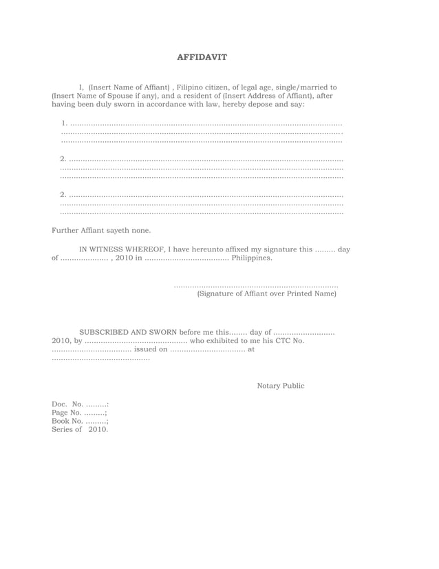 Affidavit | DOCX