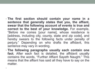 Affidavit | PPTX