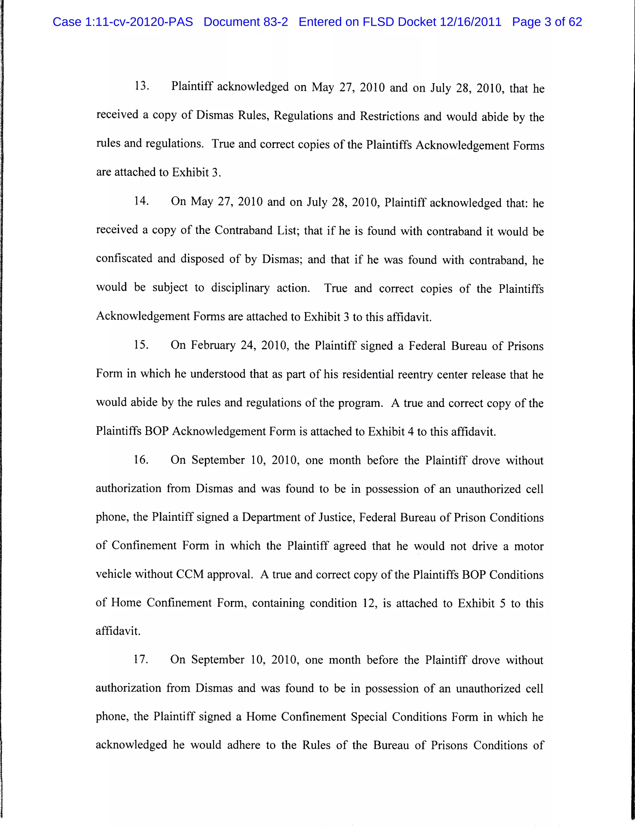 Affidavit in support of motion for summaryjudgment | PDF