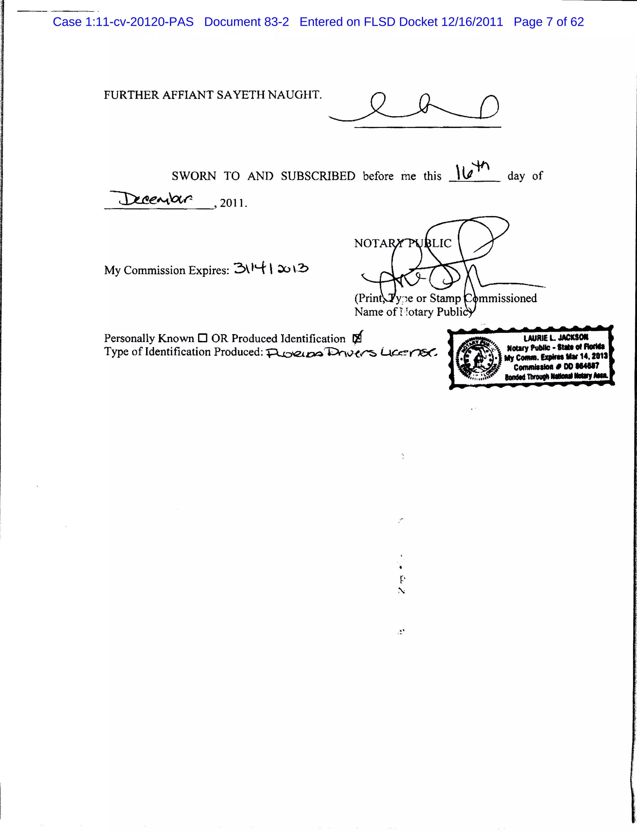 Affidavit in support of motion for summaryjudgment | PDF