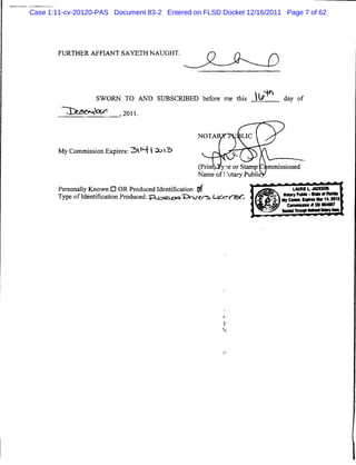Affidavit in support of motion for summaryjudgment | PDF