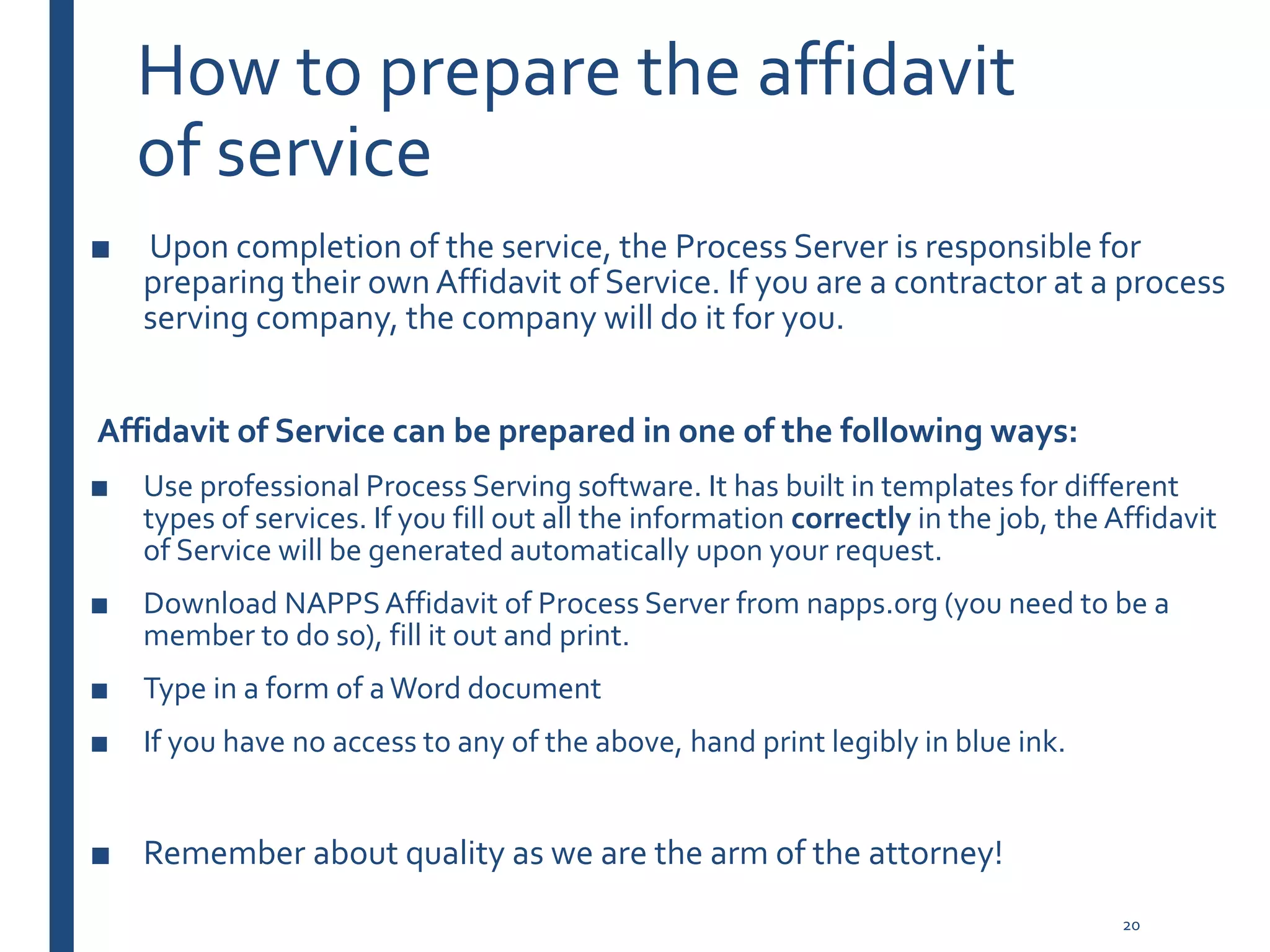 Creating Bulletproof Affidavits | PPTX | Legal Services Industry ...