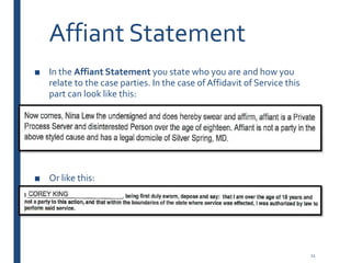 Creating Bulletproof Affidavits | PPTX | Legal Services Industry ...