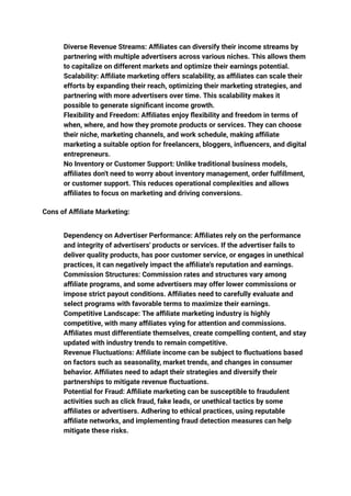 Here's how affiliate marketing typically works: | PDF