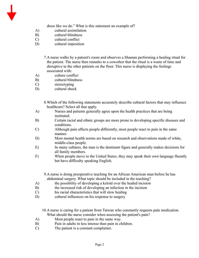 Fundamental of nursing review questions | PDF