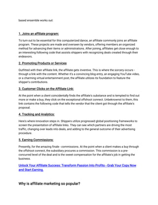What is affiliate marketing and how it works? | PDF