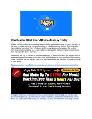 AFFILIATE MARKETING GUIDE FOR BEGINNERS! | DOCX