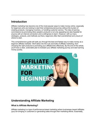 AFFILIATE MARKETING GUIDE FOR BEGINNERS! | PDF | Free Download