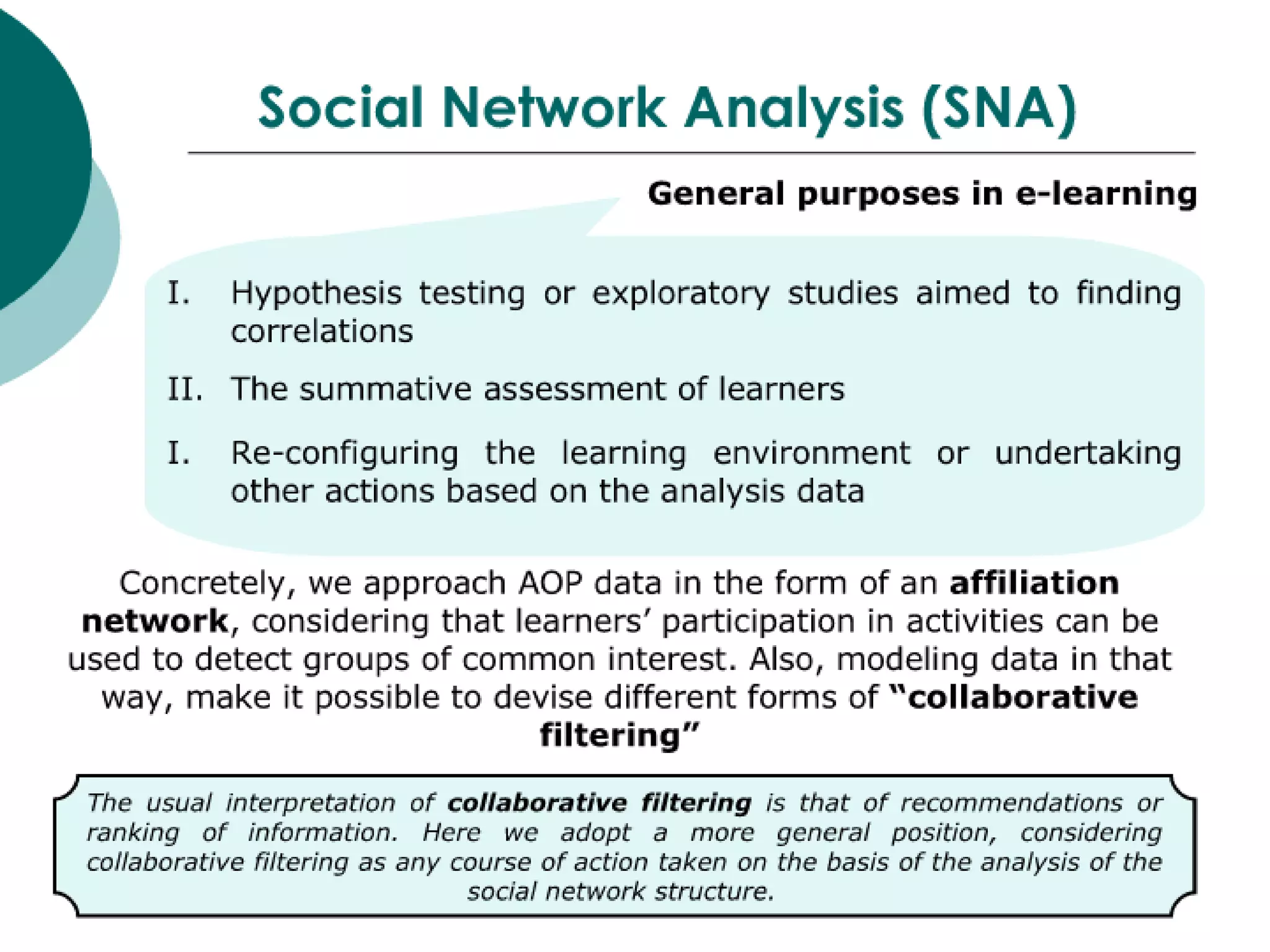 Affiliation networks as a collaborative filtering mechanism in ...