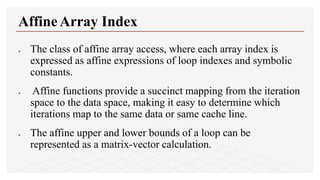 Affine array index | PPT