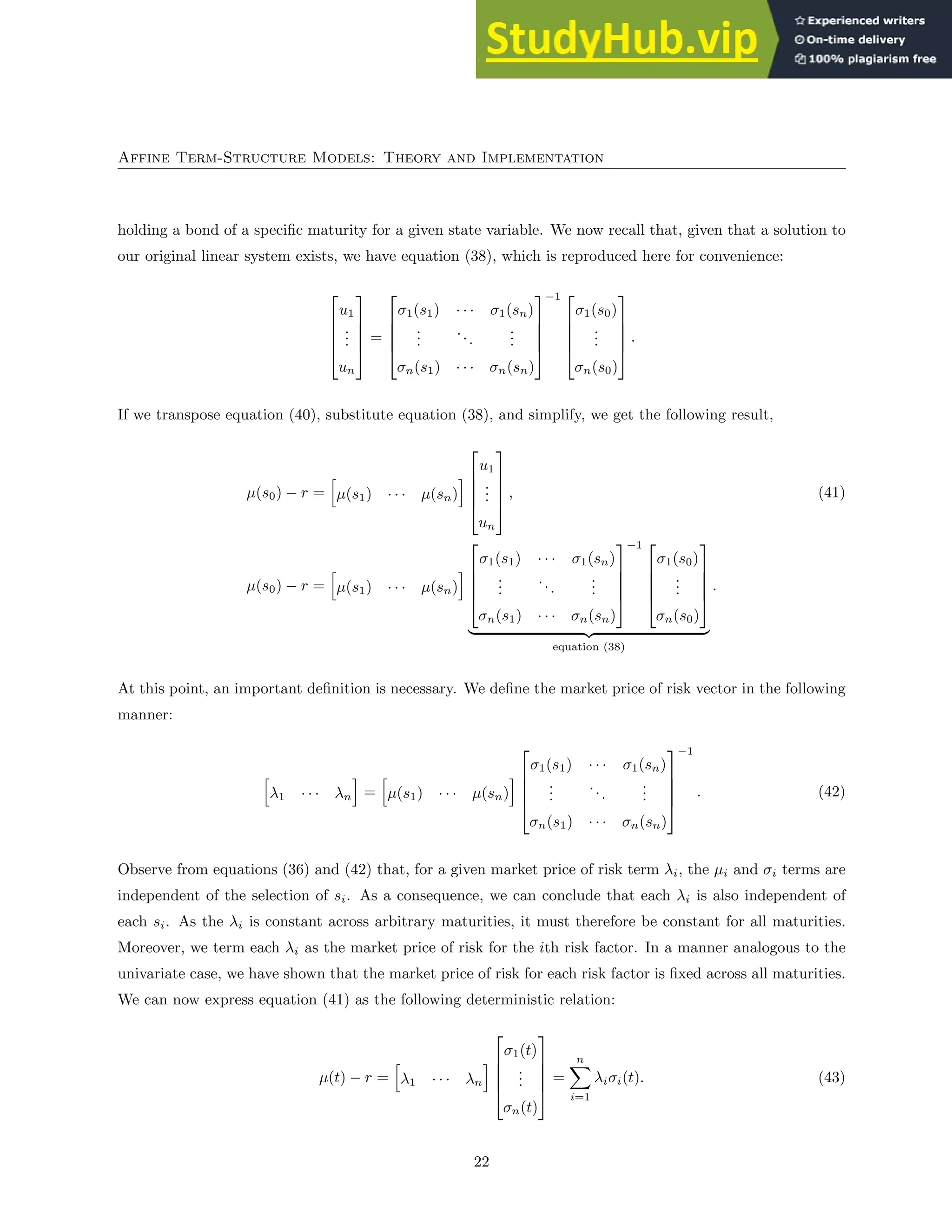 Affine Term-Structure Models Theory And Implementation | PDF