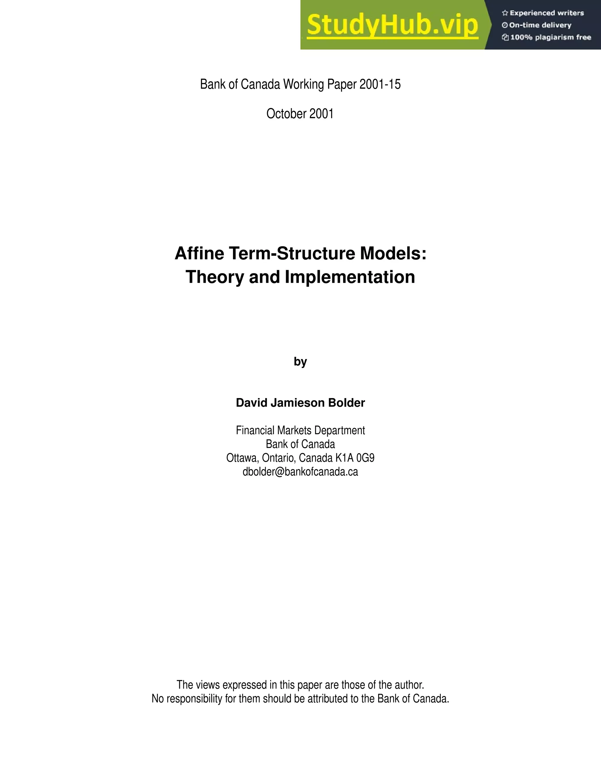 Affine Term Structure Models Theory And Implementation Pdf