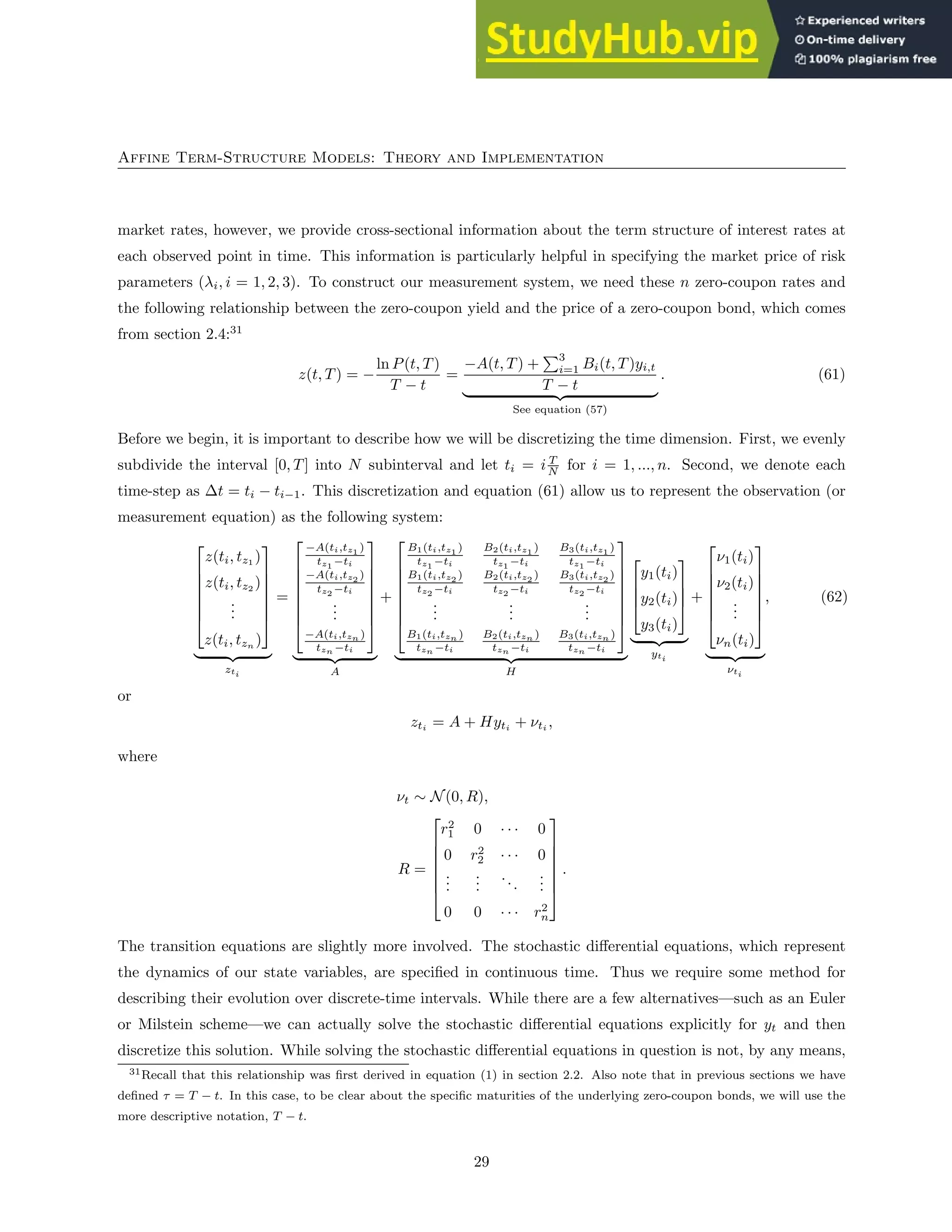 Affine Term-Structure Models Theory And Implementation | PDF