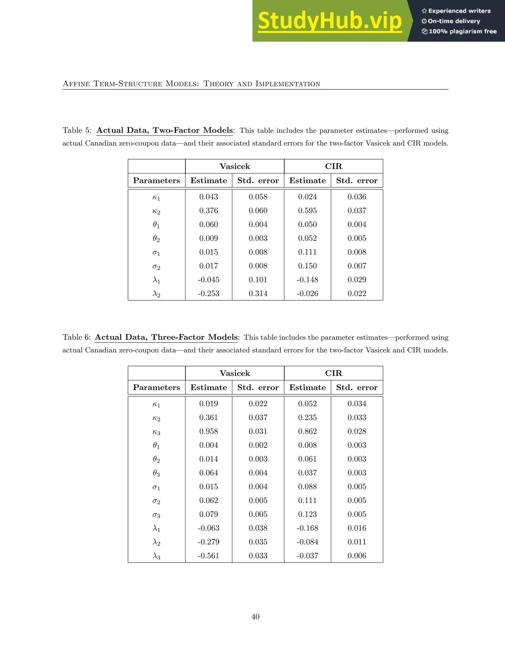 Affine Term-Structure Models Theory And Implementation | PDF