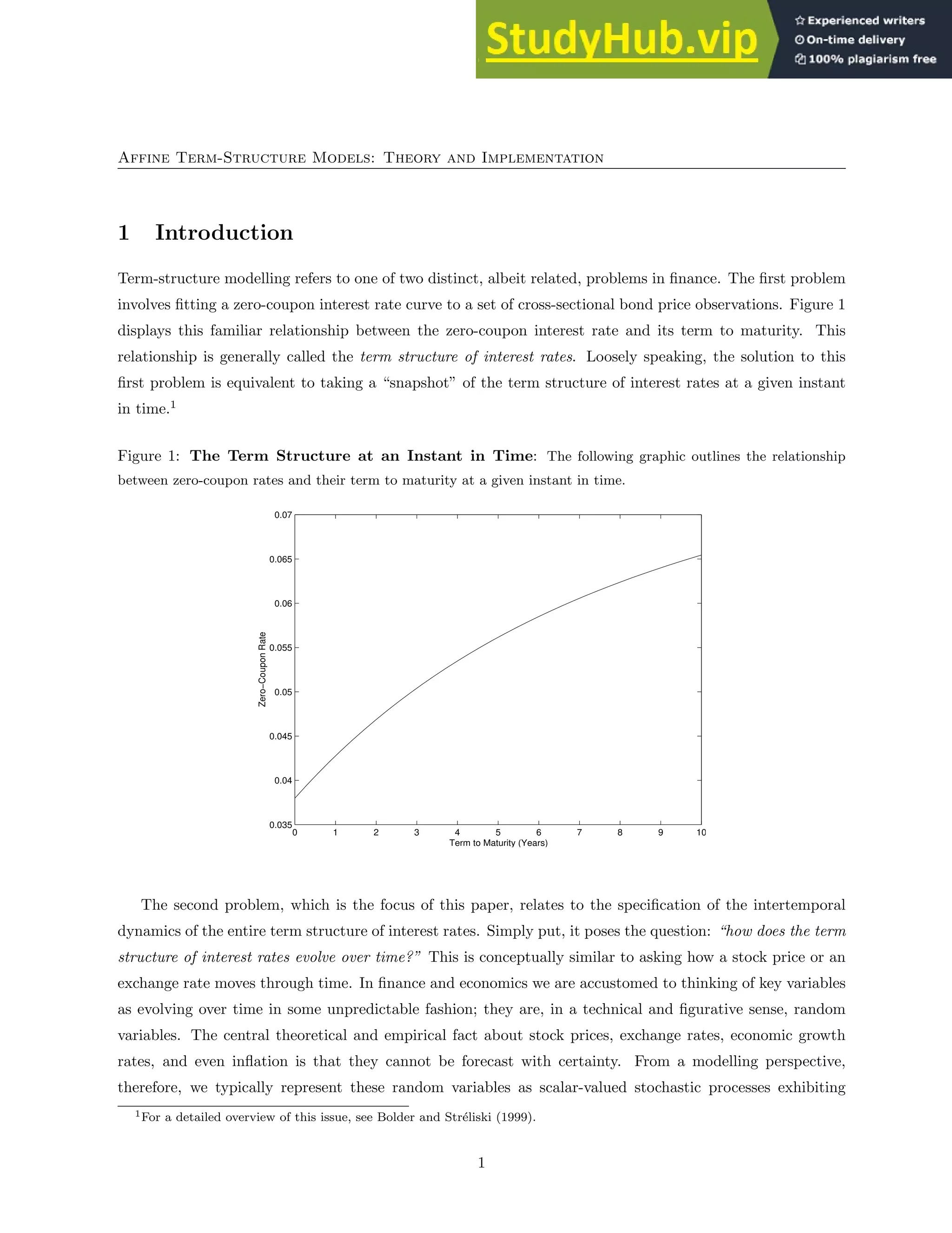 Affine Term-Structure Models Theory And Implementation | PDF