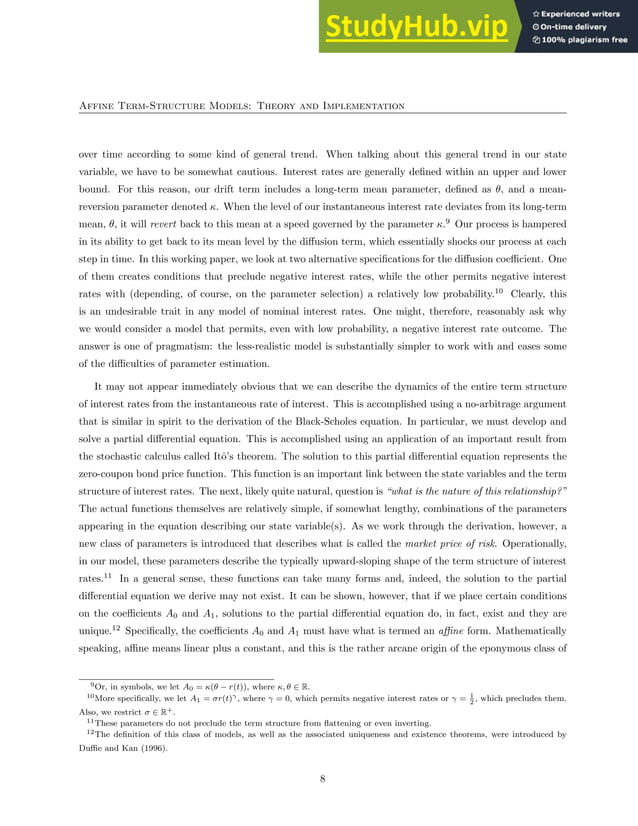 Affine Term Structure Models Theory And Implementation Pdf